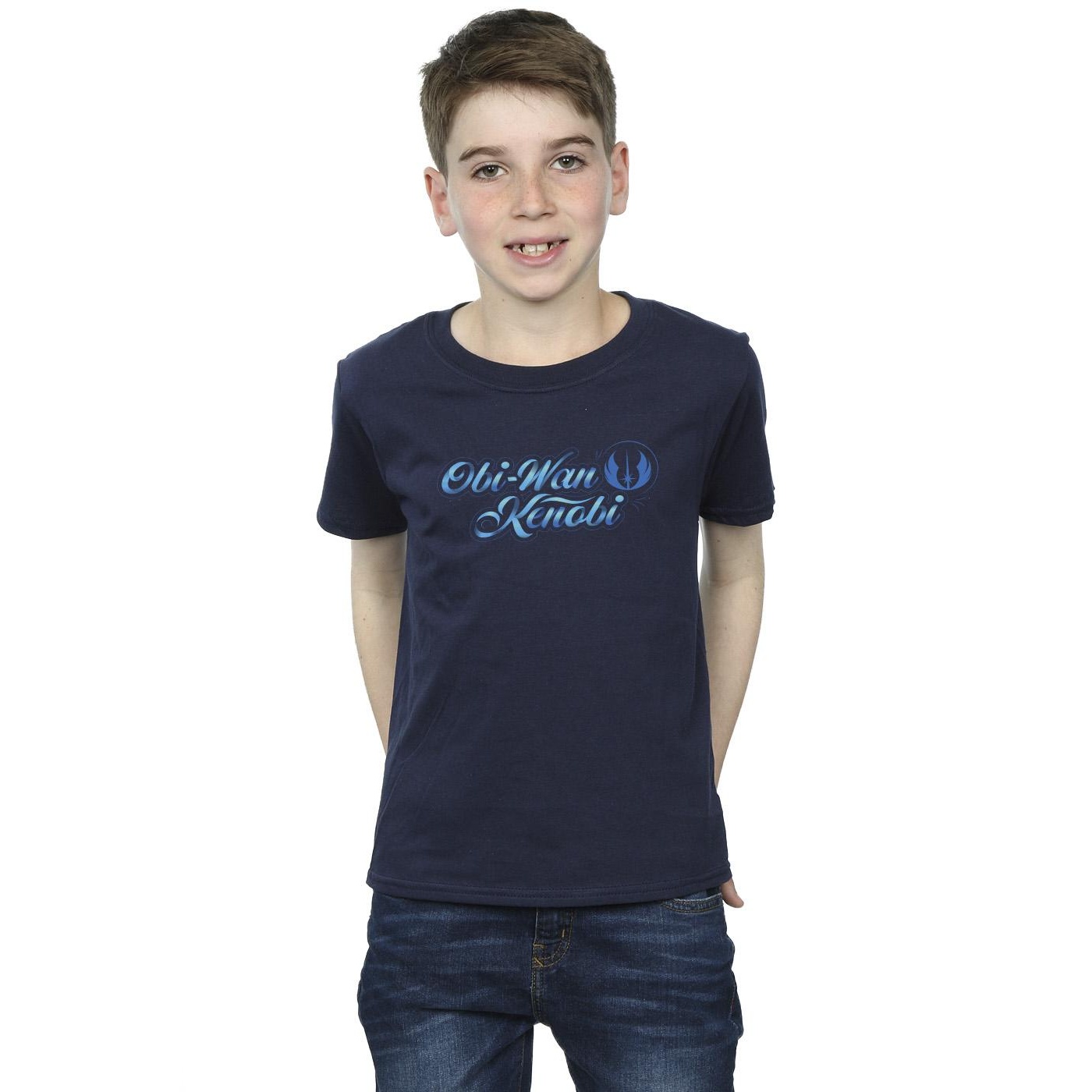 Star Wars Boys Obi-Wan Kenobi Ribbon Font T-Shirt - Walmart.com