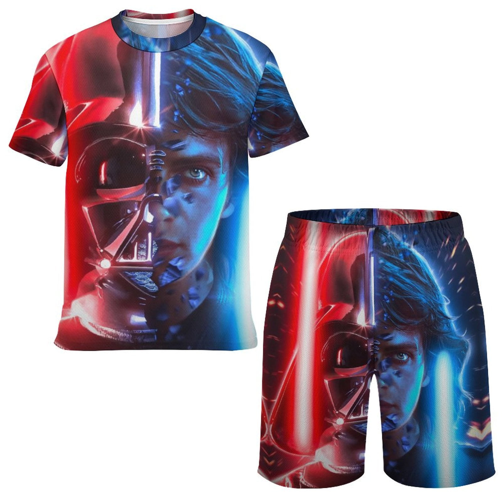 Star Wars Boys Short Sleeve T-Shirt And Shorts Outfit Set Activewear ...