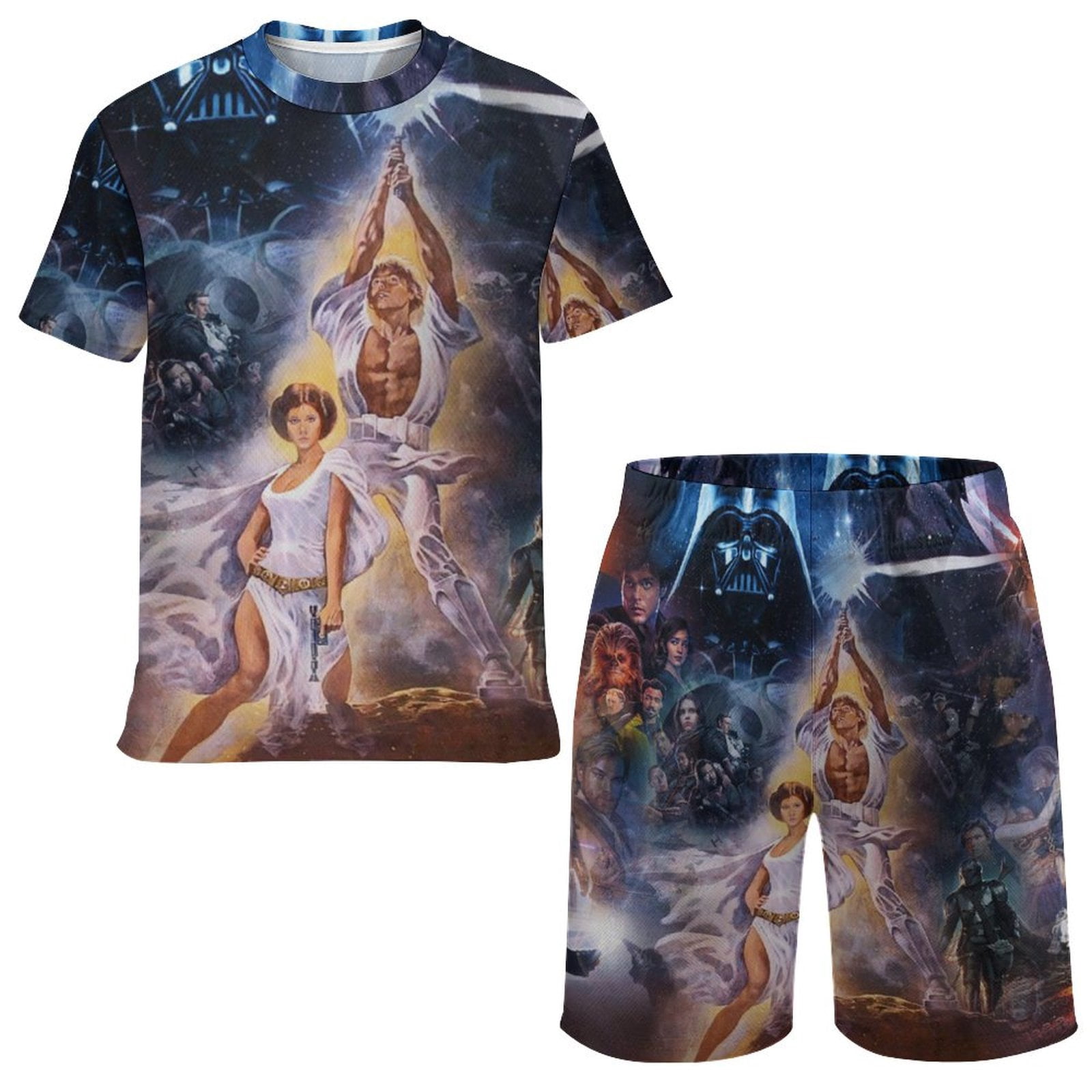 Star Wars Boys Short Sleeve T-Shirt And Shorts Outfit Set Activewear ...
