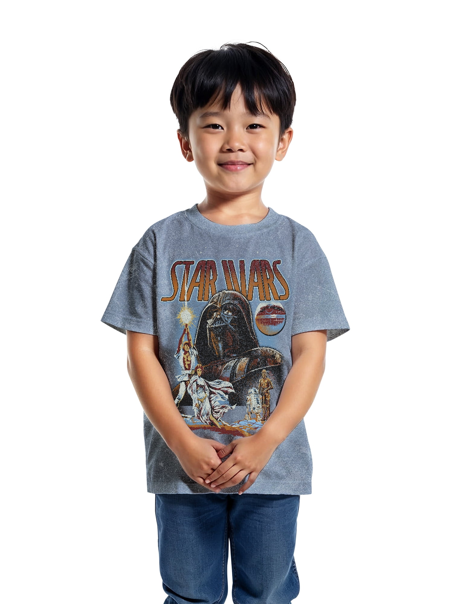 Star Wars Boys Classic Group Mineral Wash Graphic T-Shirt, Sizes XS-XXL - Walmart.com