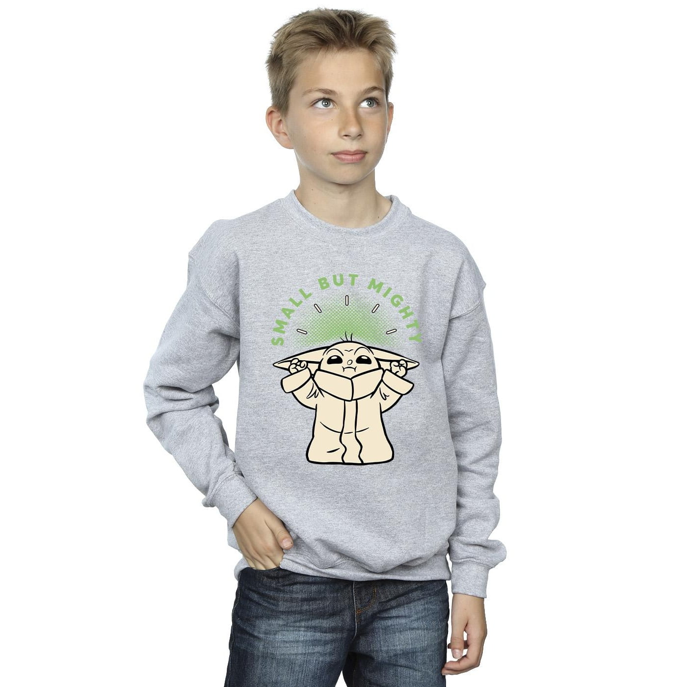 Star Wars Boys The Mandalorian Small But Mighty Grogu Sweatshirt ...