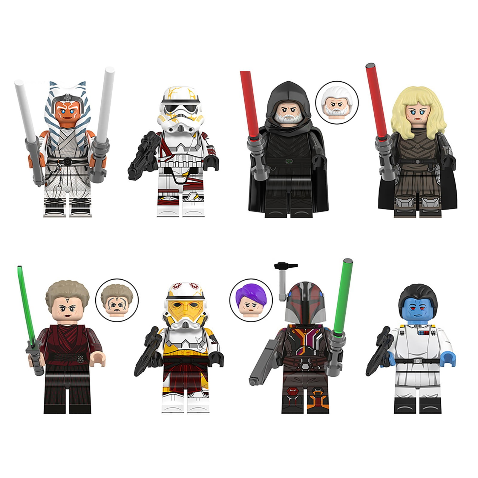 Star--Wars - Building Blocks Toys - 8PCS Star--Wars Battle Soldiers ...