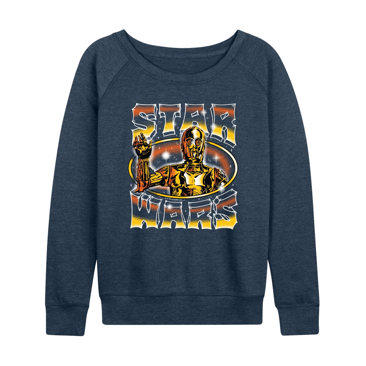 Star Wars - C-3PO Chrome - Women's French Terry Long Sleeve Pullover ...