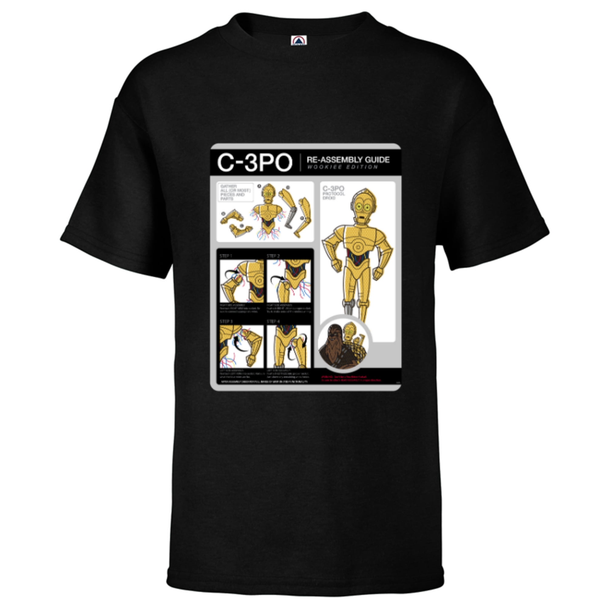 Star Wars C-3PO Re-Assembly Guide Wookiee Edition Funny - Short Sleeve ...