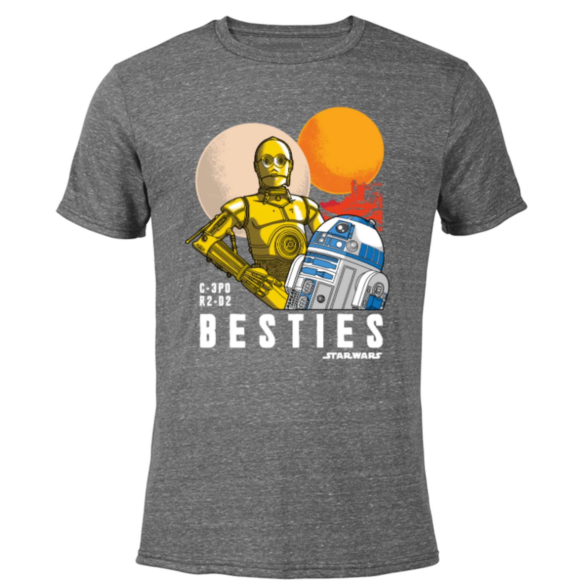 Star Wars C-3PO and R2-D2 Tatooine Droid Besties - Short Sleeve Blended ...
