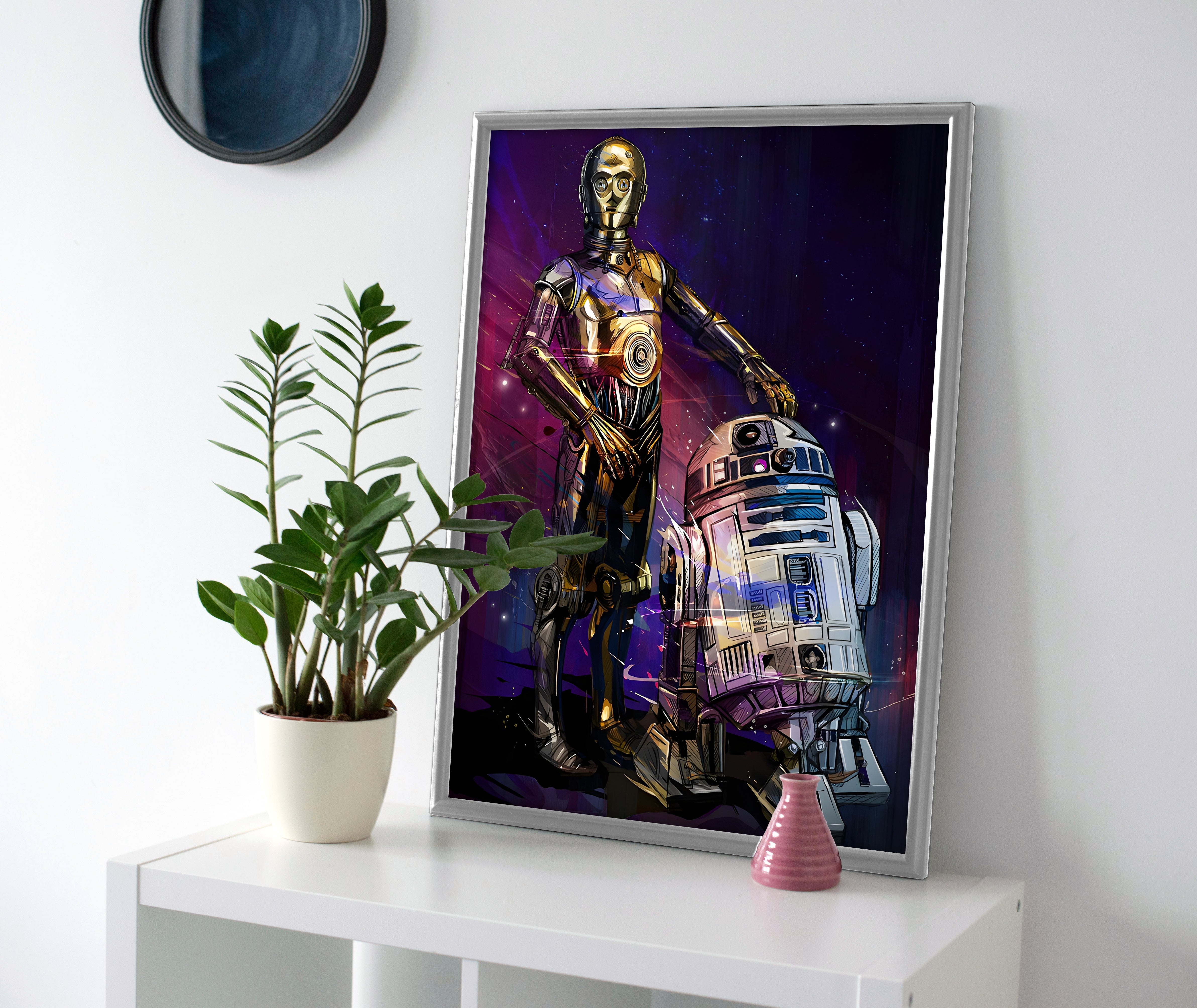Star Wars C3PO R2D2 Poster or Canvas Wall Art - Walmart.com