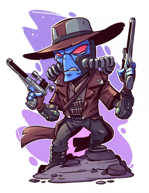 Star Wars Cad Bane Stickers Phone Decal Water Bottle Stickers Car ...