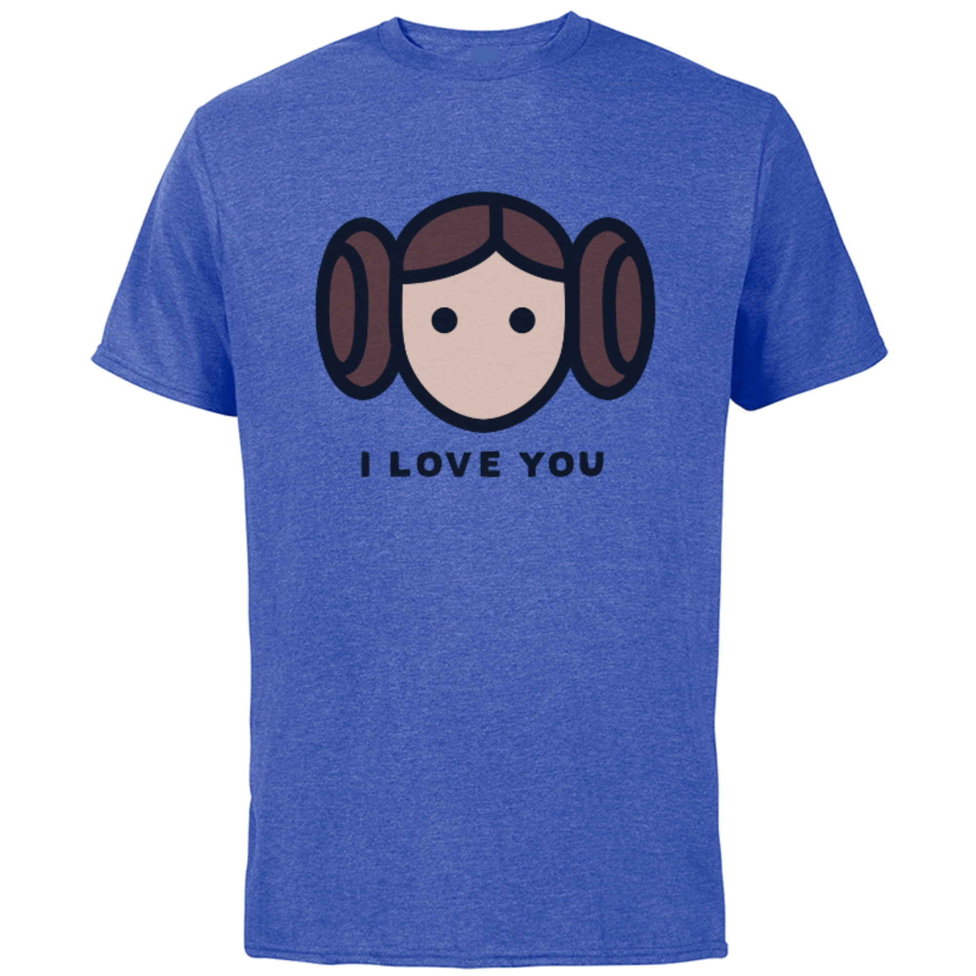 Star Wars Cartoon Princess Leia I Love You - Short Sleeve Cotton T ...