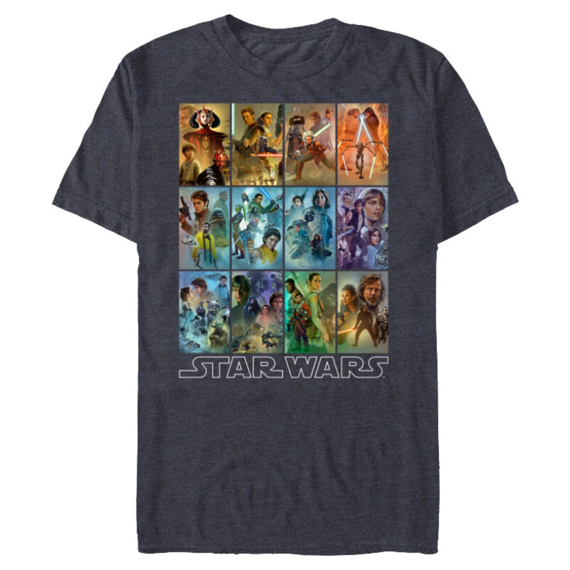 Star Wars Celebration Mural Art Panels - Short Sleeve Blended T-Shirt ...