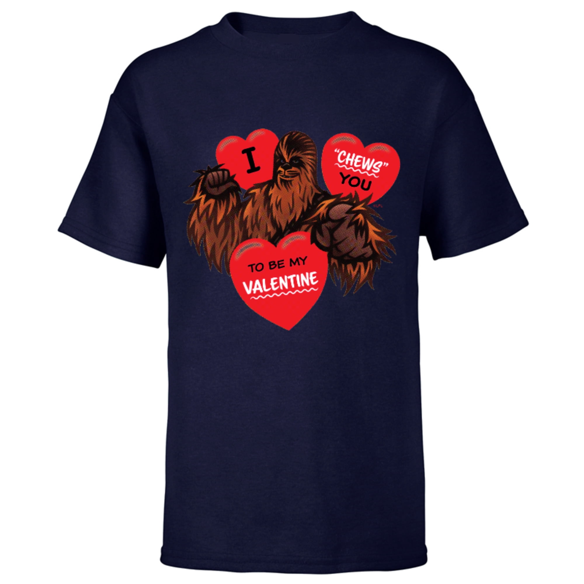 Star Wars Chewbacca Chews You Heart Valentine’s Day - Short Sleeve T ...