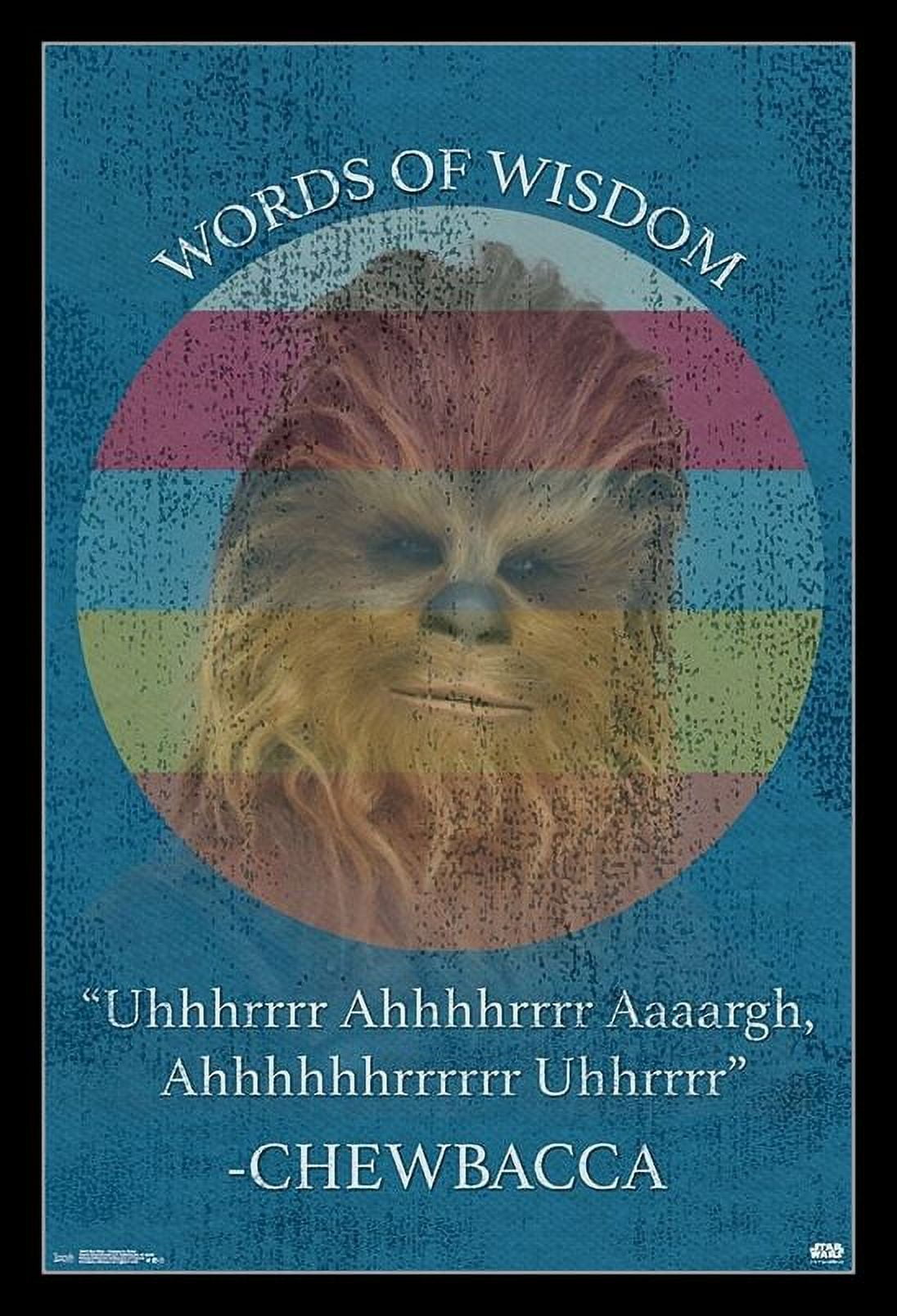 Star Wars Chewbacca Quote Laminated Framed Poster Print 22 X 34