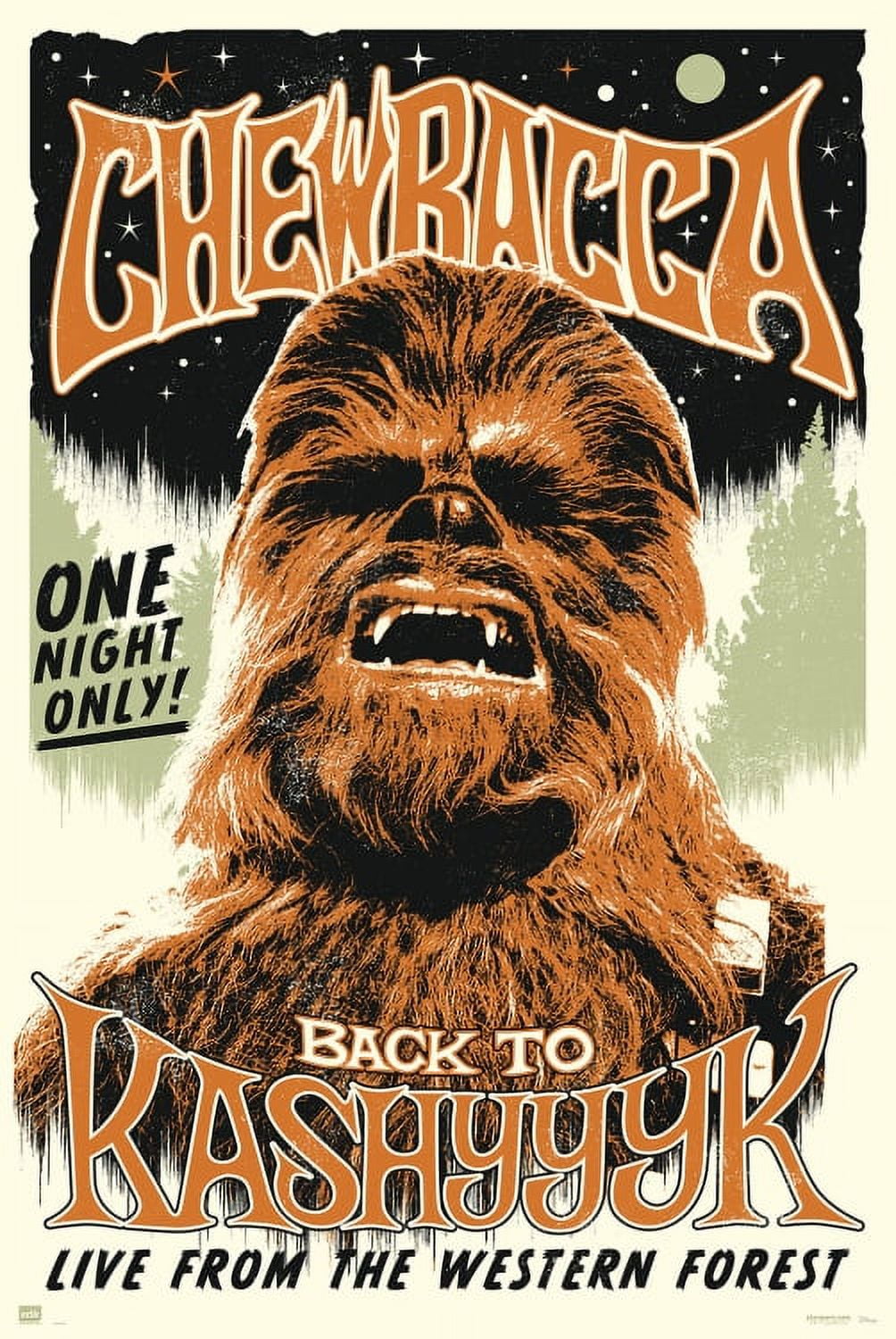 Star Wars Chewbacca Rock Laminated Poster (24 x 36) - Walmart.com