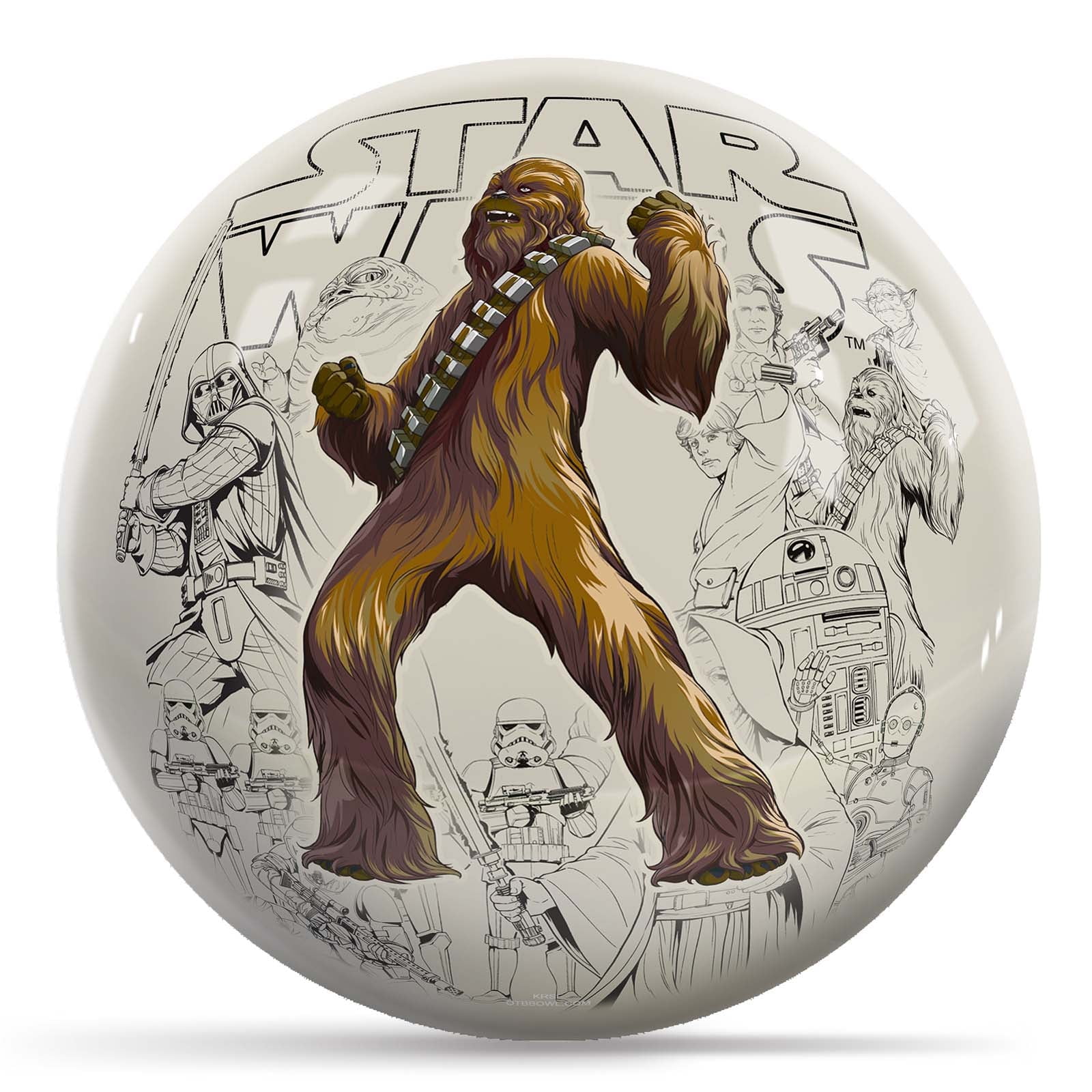 Star Wars Chewbacca Undrilled Bowling Ball - Walmart.com