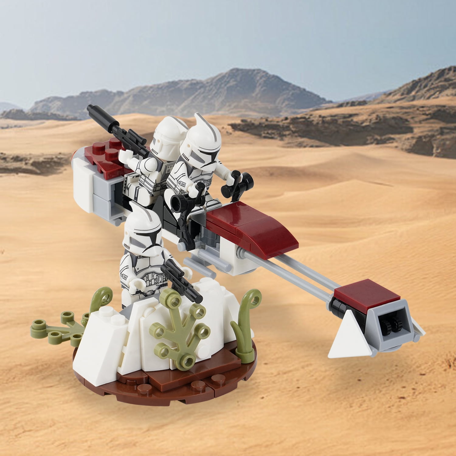 Star Wars Clone Battle Airship Building Block Figure Moc Bricks 99 Pcs ...