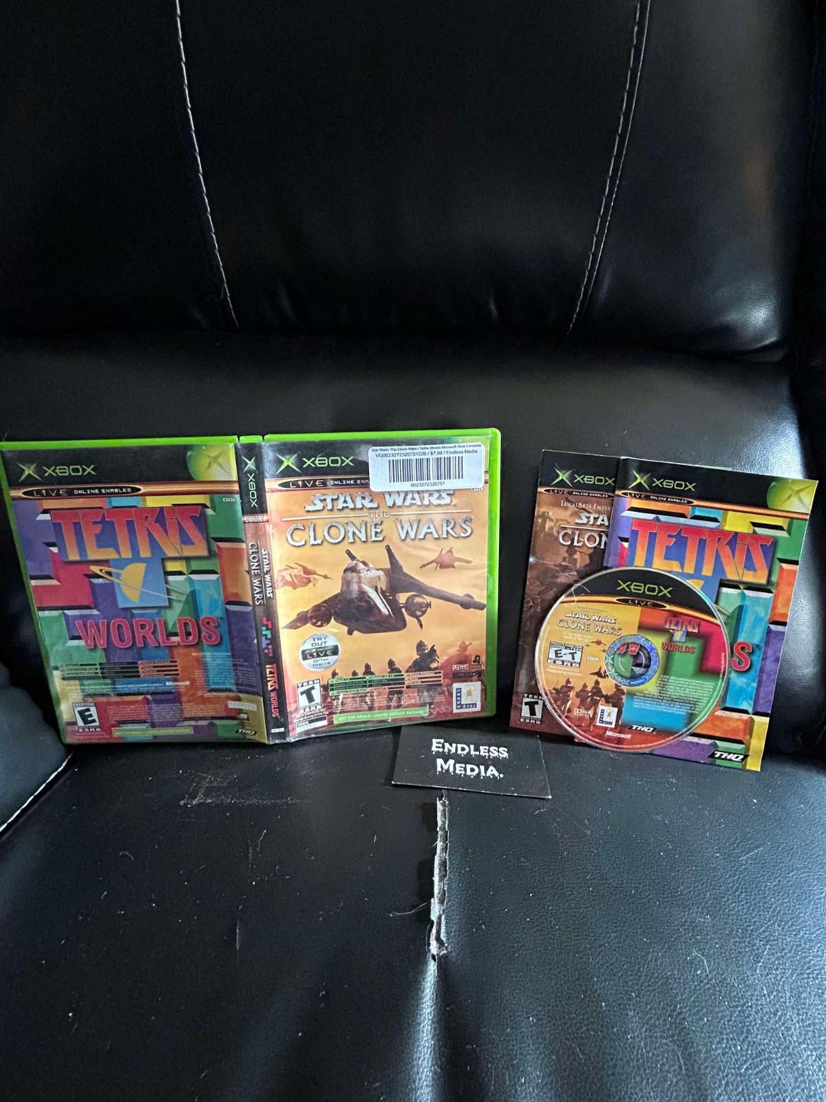 Pre-Owned Clone Wars Tetris Worlds Combo Pack Microsoft Xbox CIB Video ...