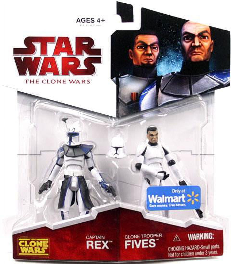 Star Wars Clone Wars 2009 Captain Rex & Clone Trooper Fives Action ...