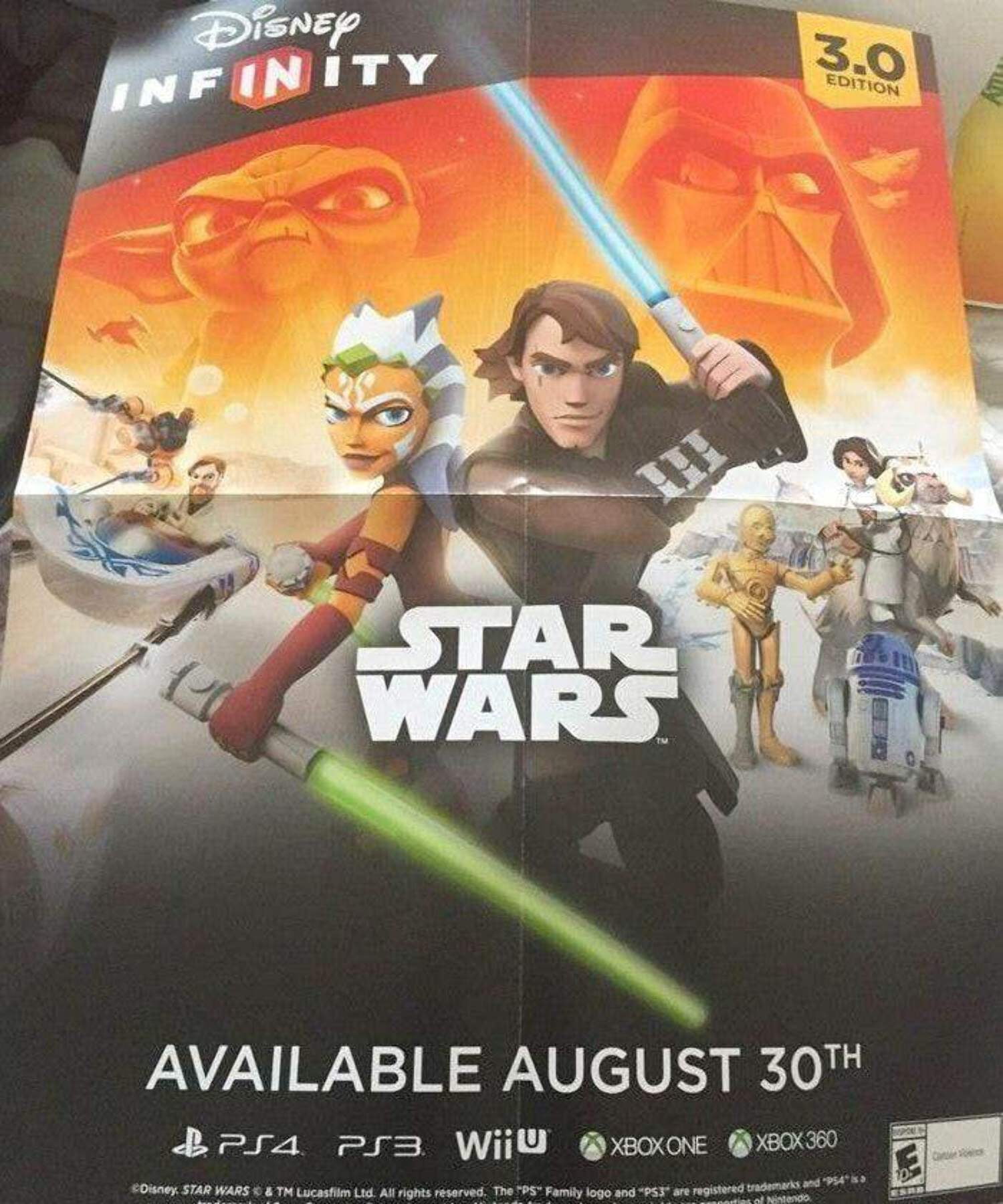 Ahsoka Tano Anakin Star Wars Clone Wars 2015 SDCC 18x24 Disney Infinity ...