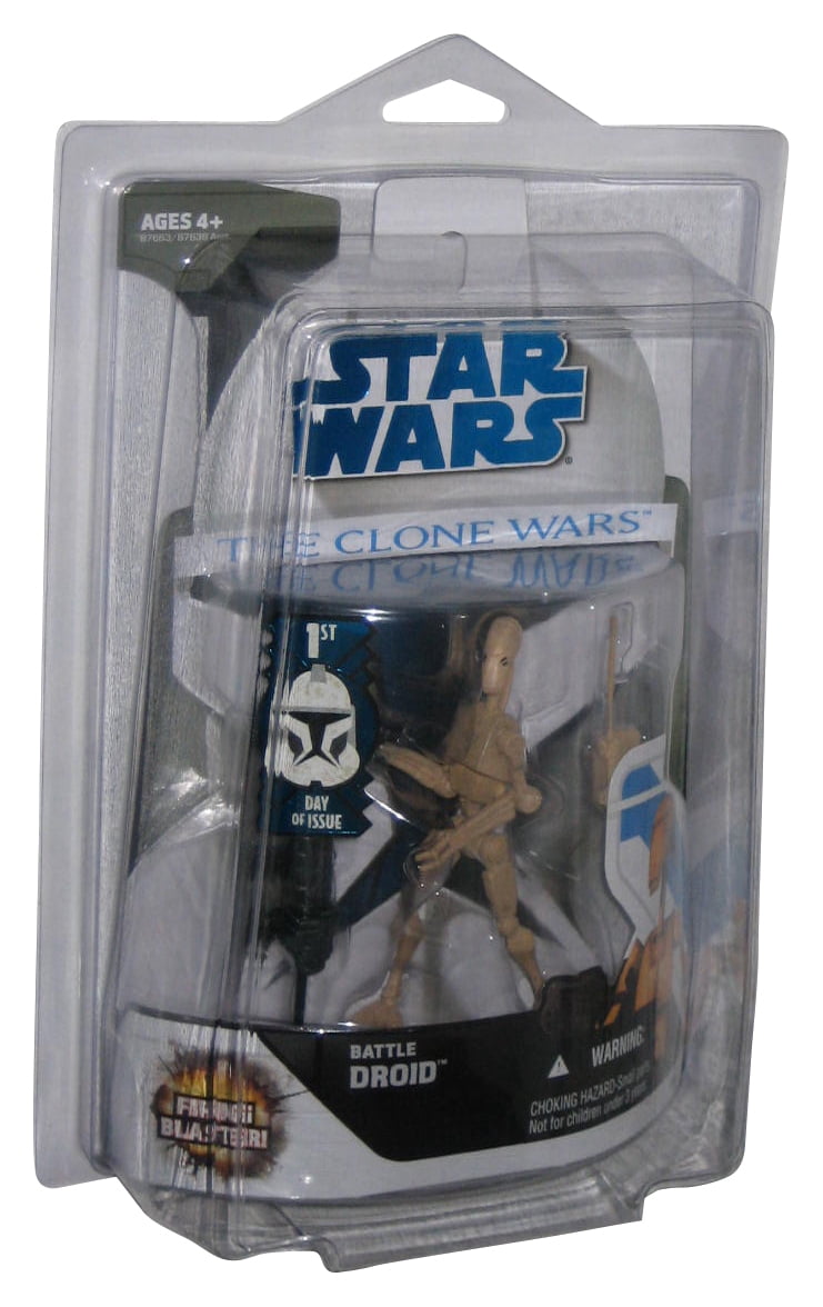 Star Wars Clone Wars Animated (2008) Battle Droid Action Figure No. 7 w ...