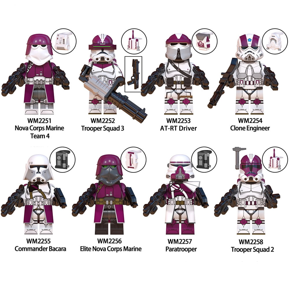 Star Wars Clone Wars Commanders Building Block Figure X 8 Sets 6 ...
