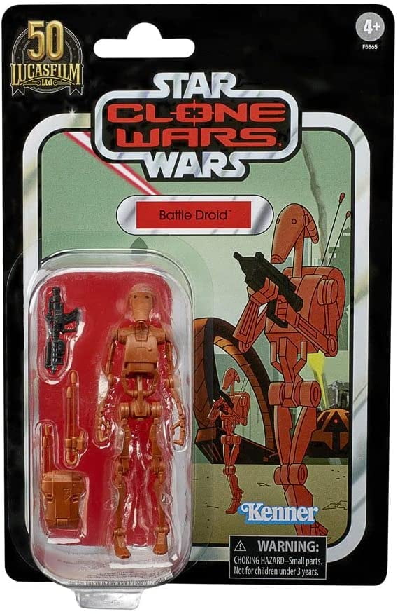 Star Wars: Clone Wars Vintage Collection Battle Droid Action Figure 4 ...