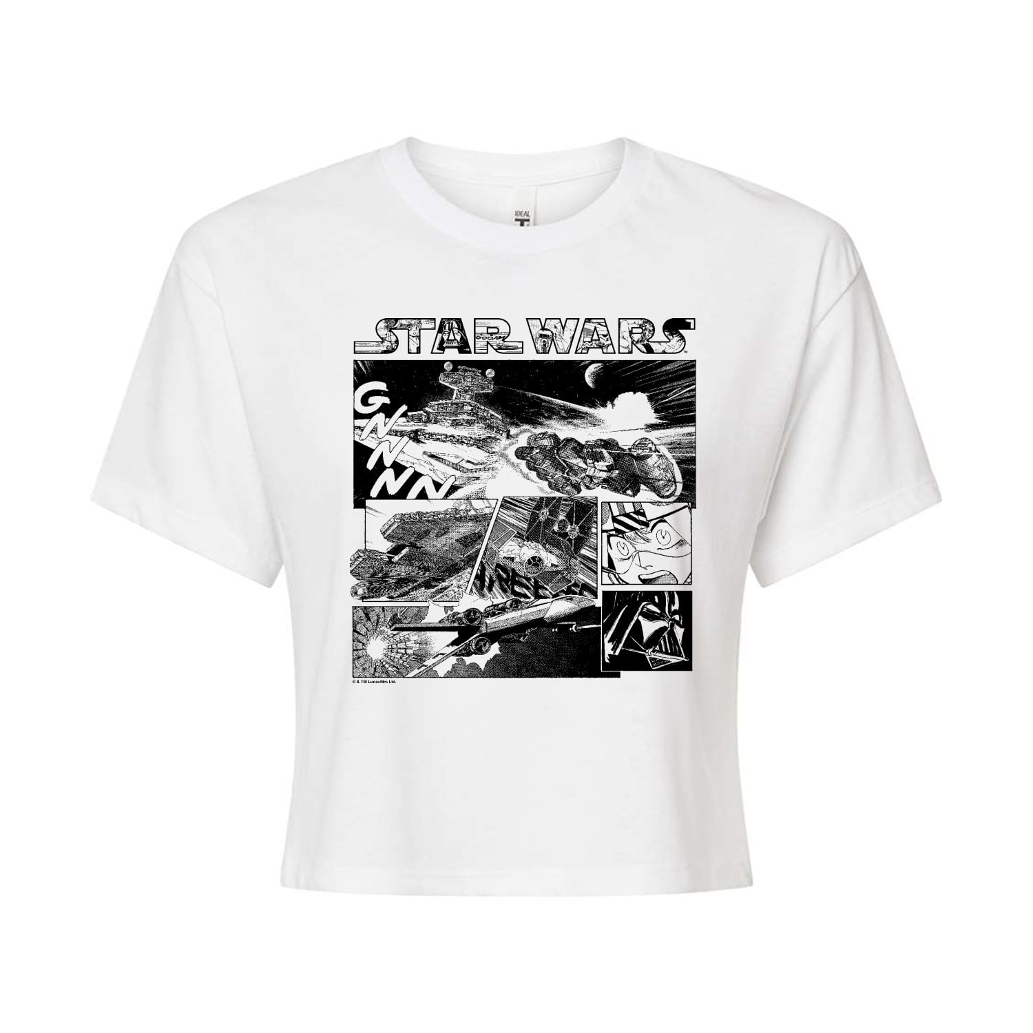 Star Wars - Comic Panel - Juniors Cropped Tee - Walmart.com