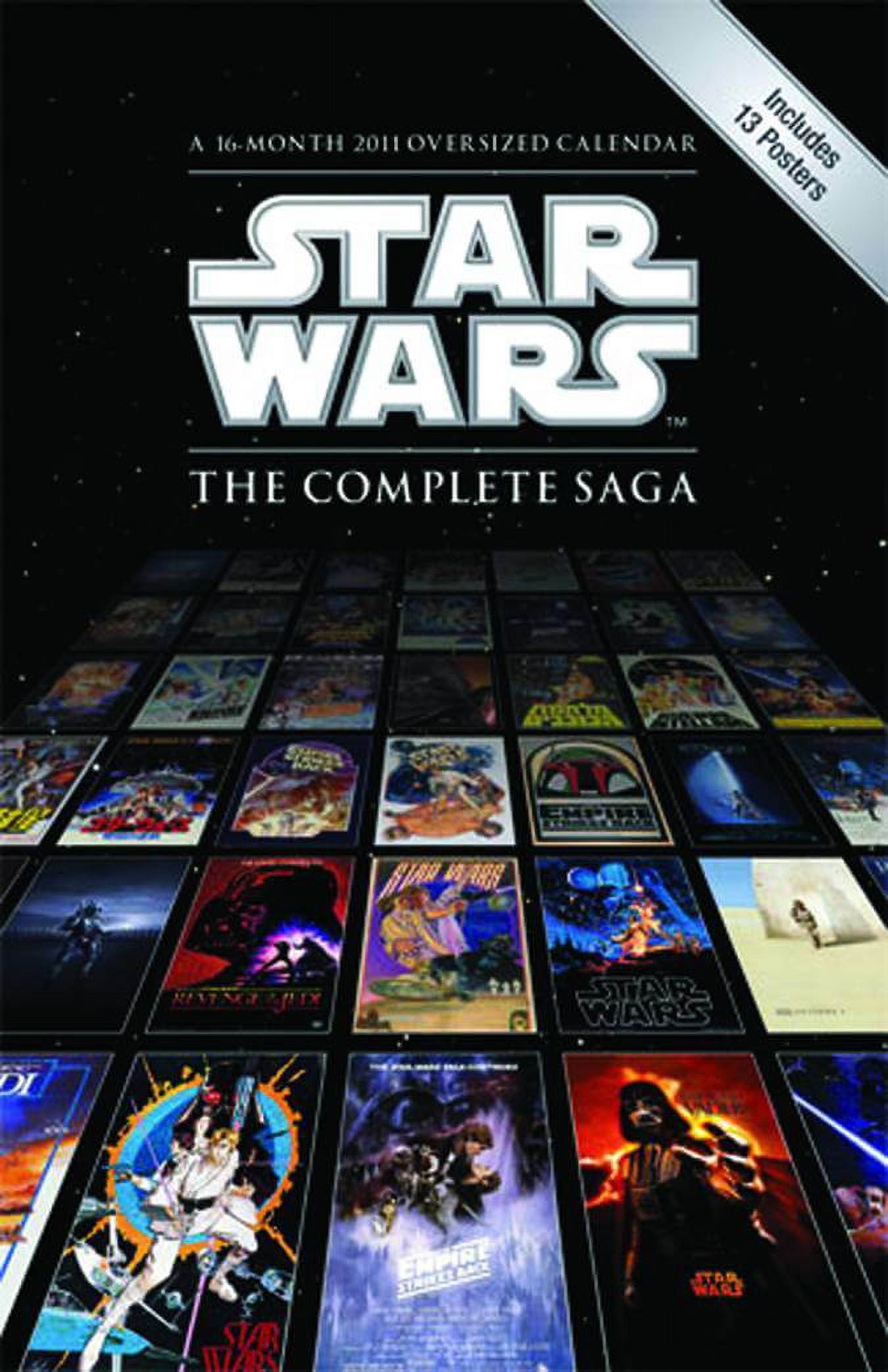 Star Wars Complete Saga Oversized 2011 Wall Calendar - Walmart.com