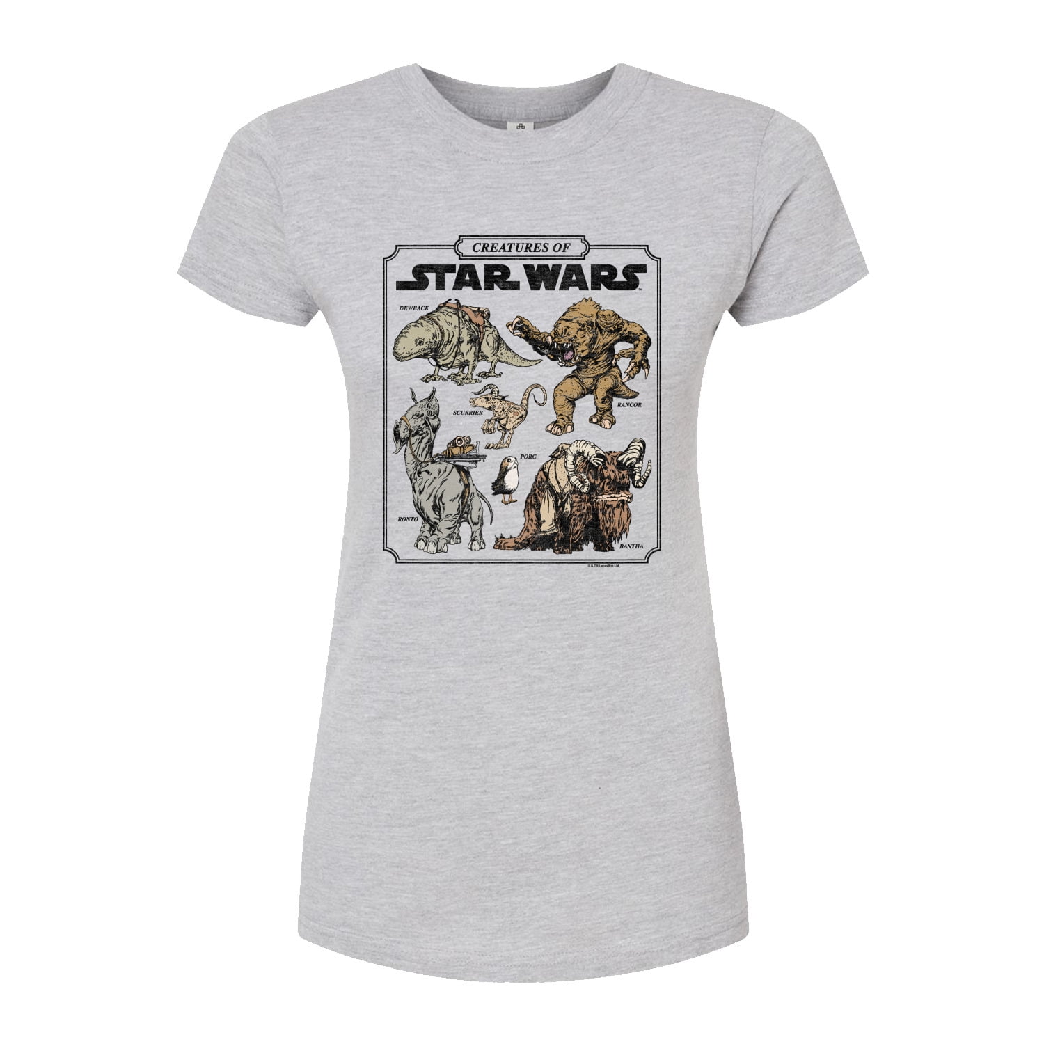 Star Wars - Creatures Of - Juniors Fitted Tee - Walmart.com