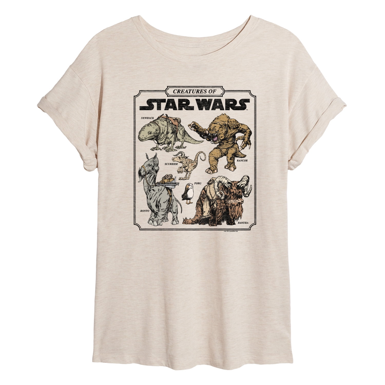 Star Wars - Creatures Of - Women's Oversized Tee - Walmart.com