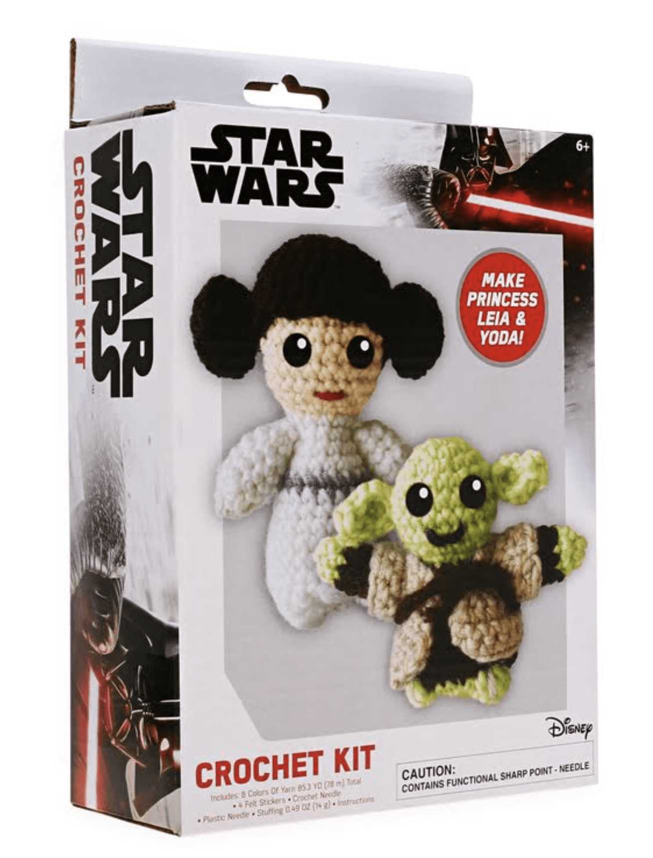 Star Wars Toy Knitting Set: Crochet Kit with Plastic Needles & Yarn to ...