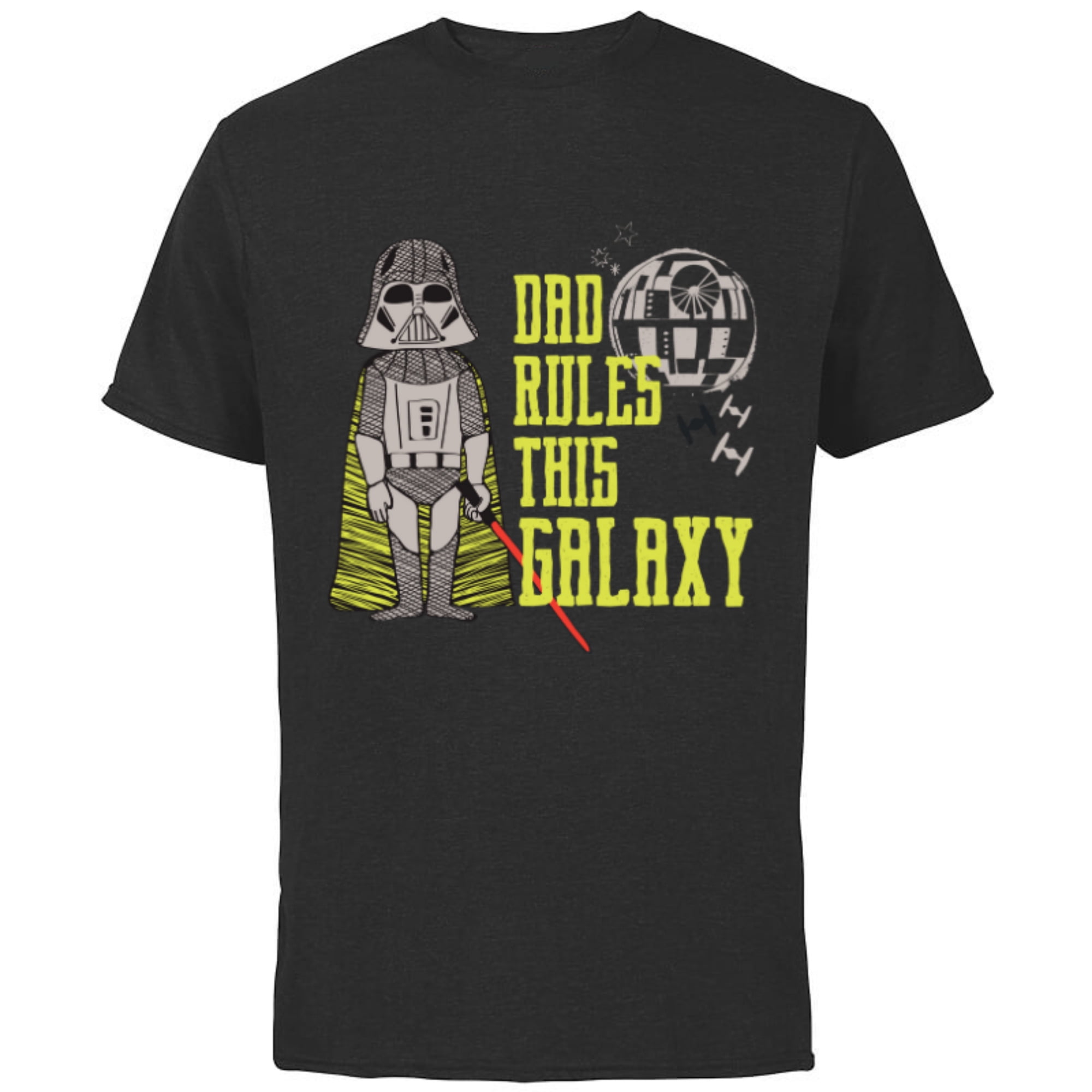 Star Wars Cute Darth Vader Dad Rules This Galaxy - Short Sleeve Cotton ...