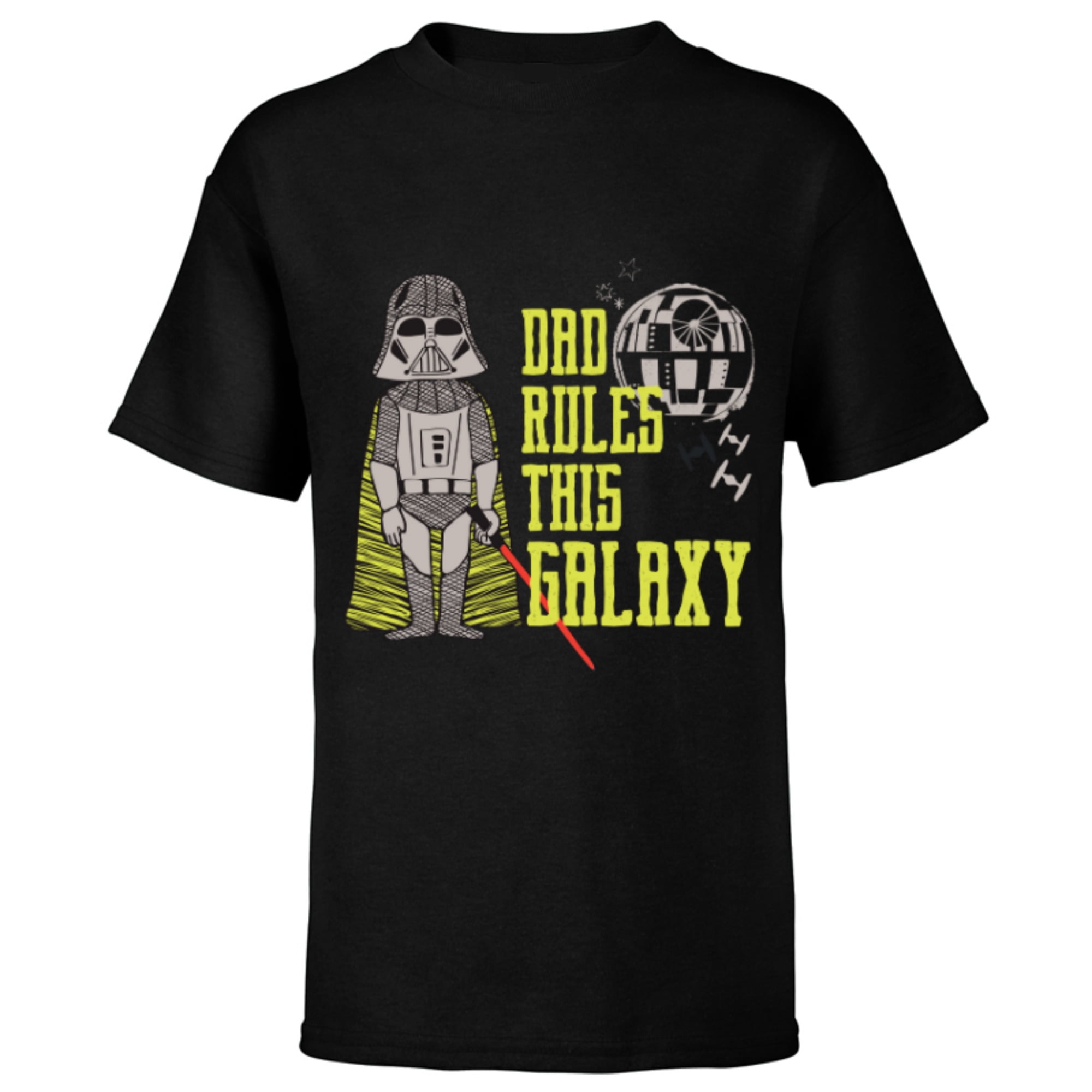 Star Wars Cute Darth Vader Dad Rules This Galaxy - Short Sleeve T-Shirt ...