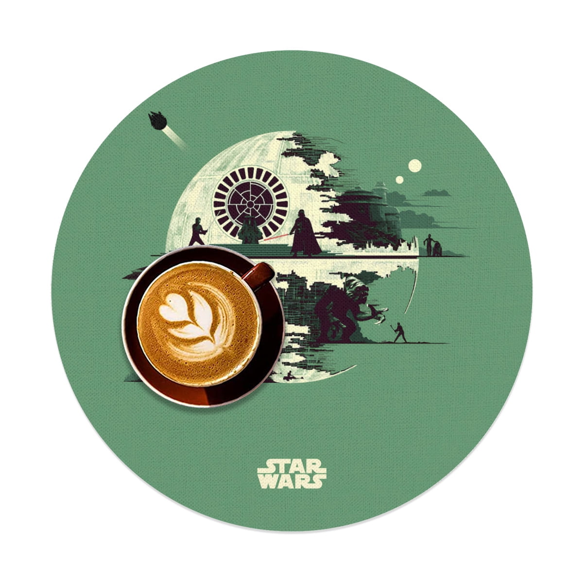Star Wars Cute Placemats Set of 4, 14 Inch Summer Round Table Mats for ...