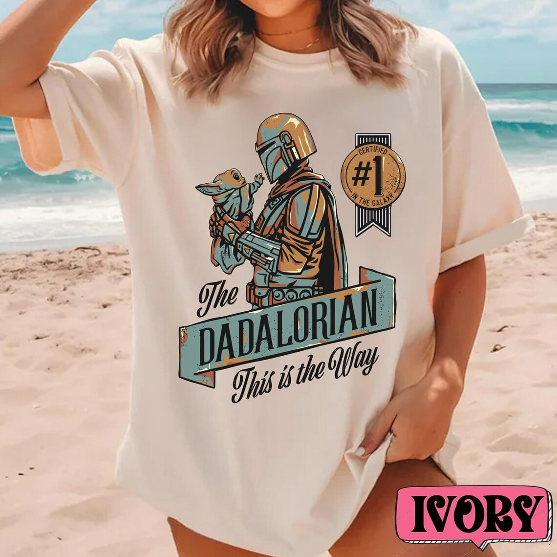 Star Wars The Dadalorian T-Shirt, Mandalorian and Grogu Father’s Day ...