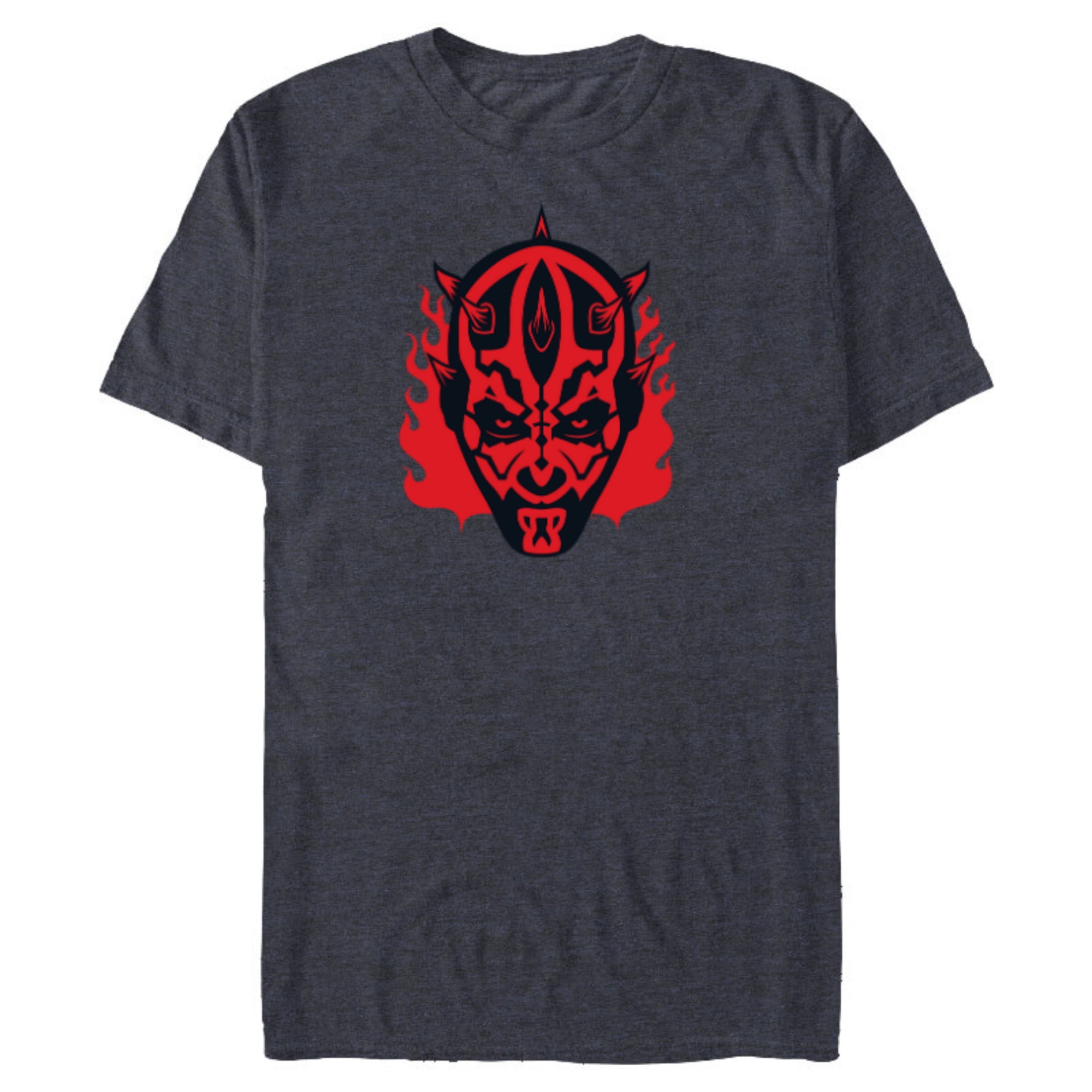 Star Wars Darth Maul Dark Side Villains Head Gothic Flames - Short ...