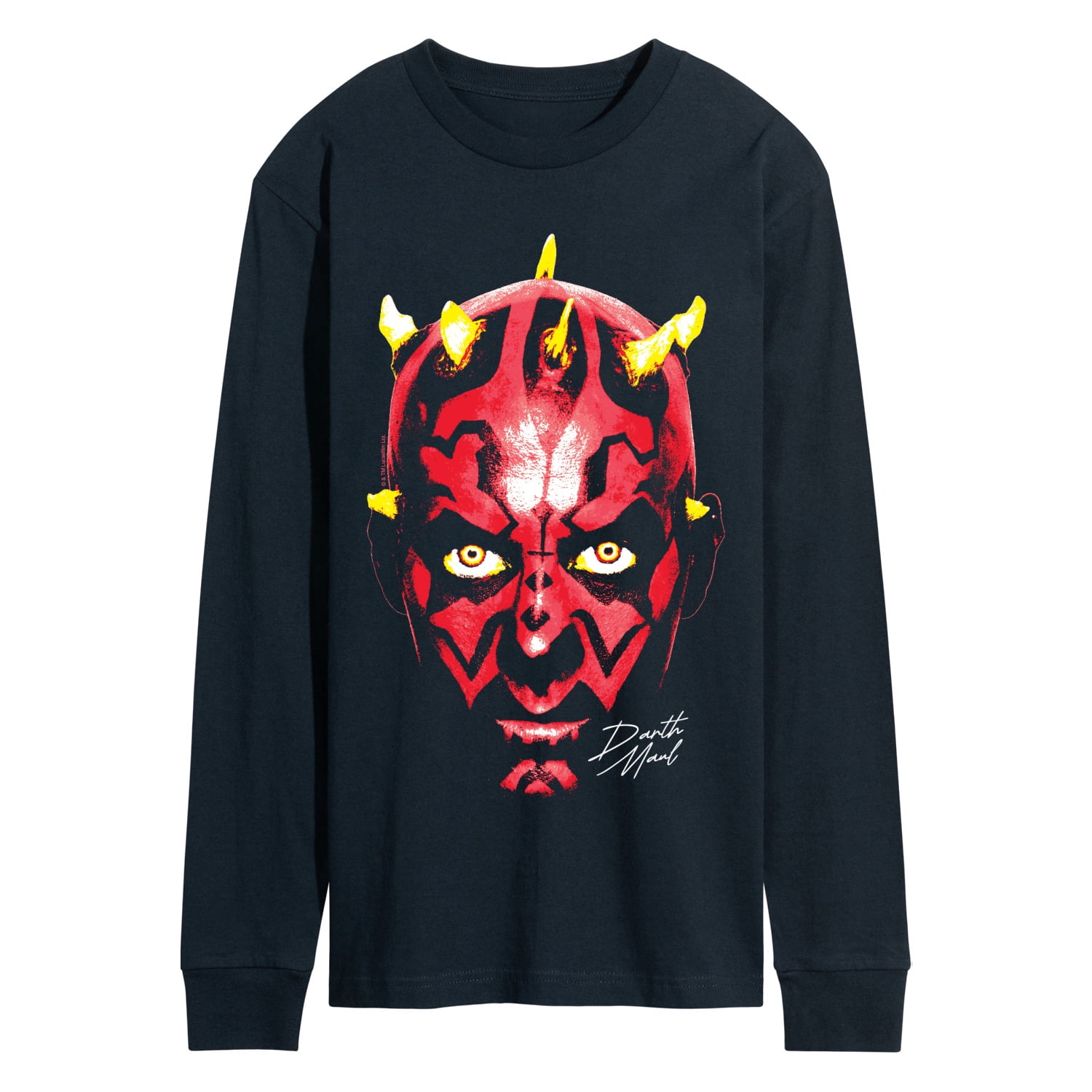 Star Wars - Darth Maul Face - Men's Long Sleeve Graphic T-Shirt ...