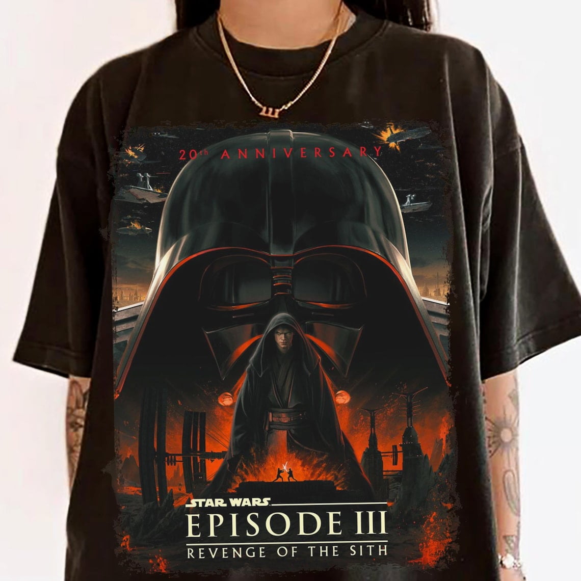Star Wars Darth Vader Big Face Revenge Of The Sith Comfort T-Shirt ...