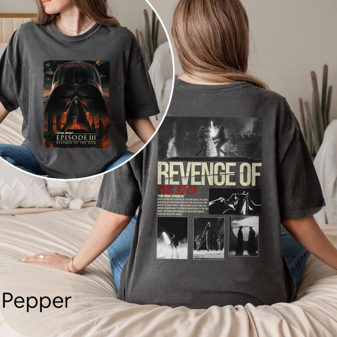 Star Wars Darth Vader Big Face Revenge Of The Sith Comfort Colors Shirt ...