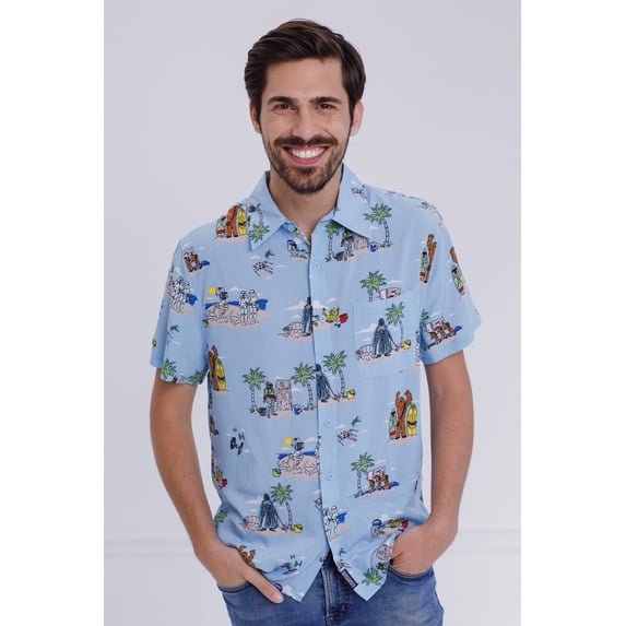 Star Wars Men's Matching Family Hawaiian Shirt with Darth Vader, Boba ...