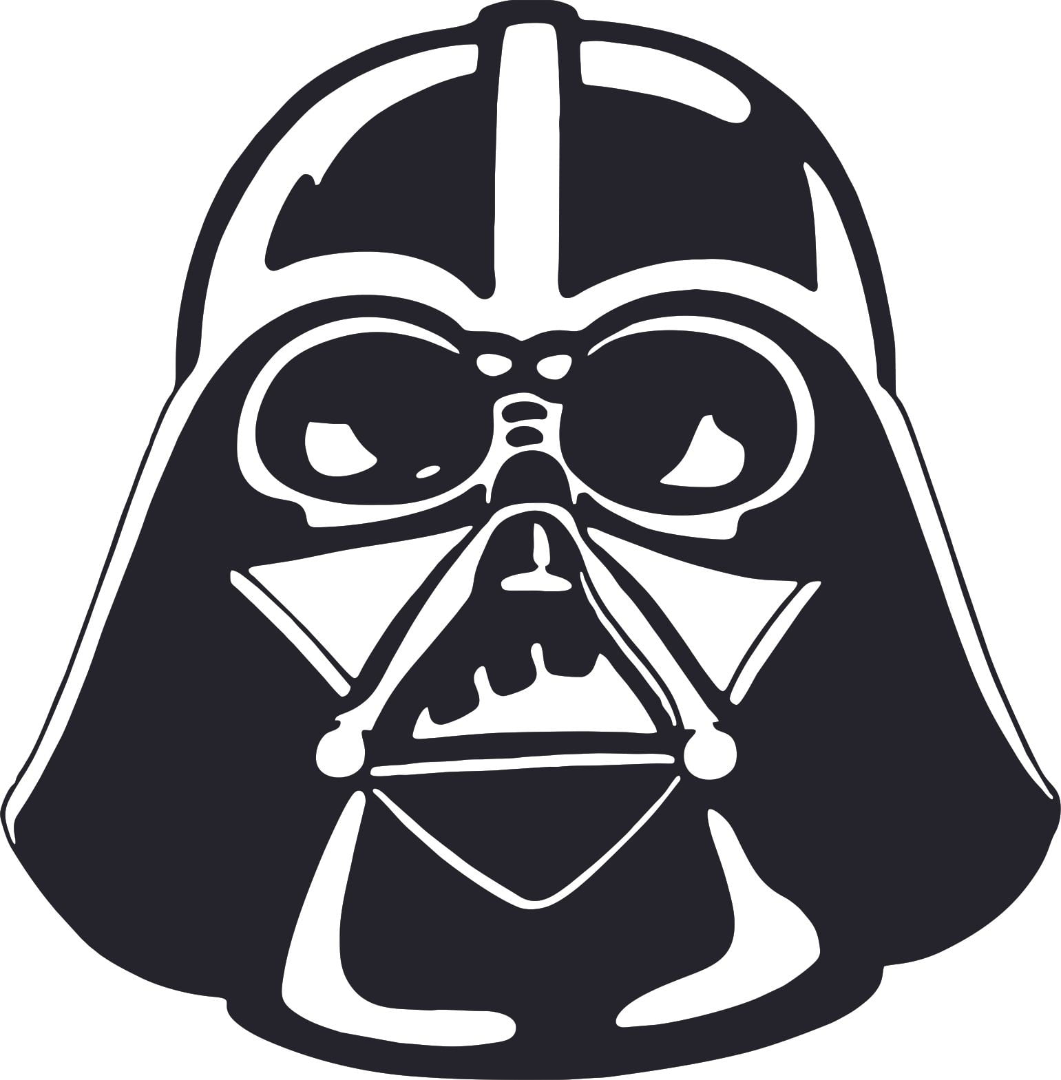 Star Wars Darth Vader Cartoon Character Wall Art Vinyl Sticker Design ...