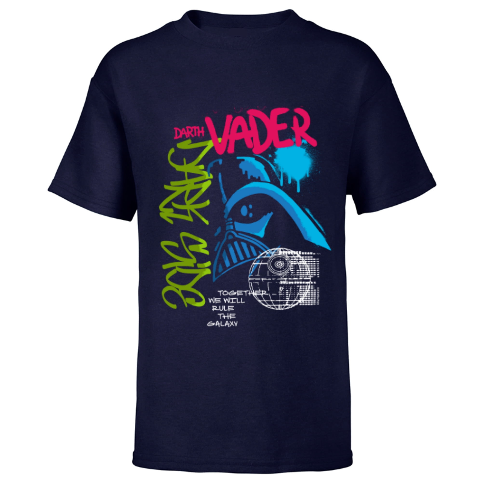 Star Wars Darth Vader Dark Side Neon Street Art - Short Sleeve T-Shirt ...