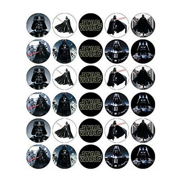 Star Wars Edible Cupcake Toppers Cakeshop 12 X PRE CUT Star Wars