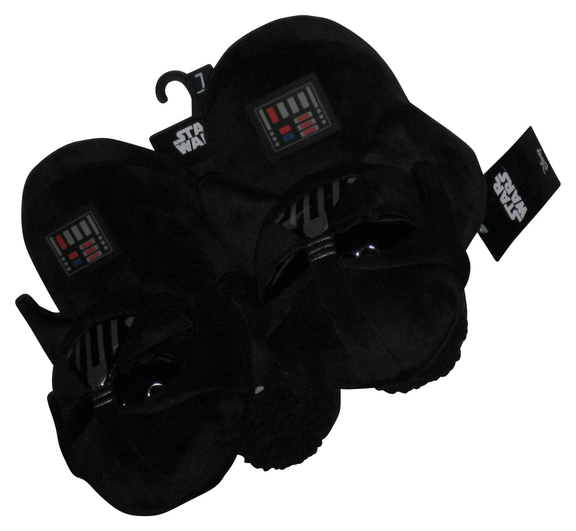 Star Wars Darth Vader Ground Up Mens Black Slippers - (Size 7/8 ...