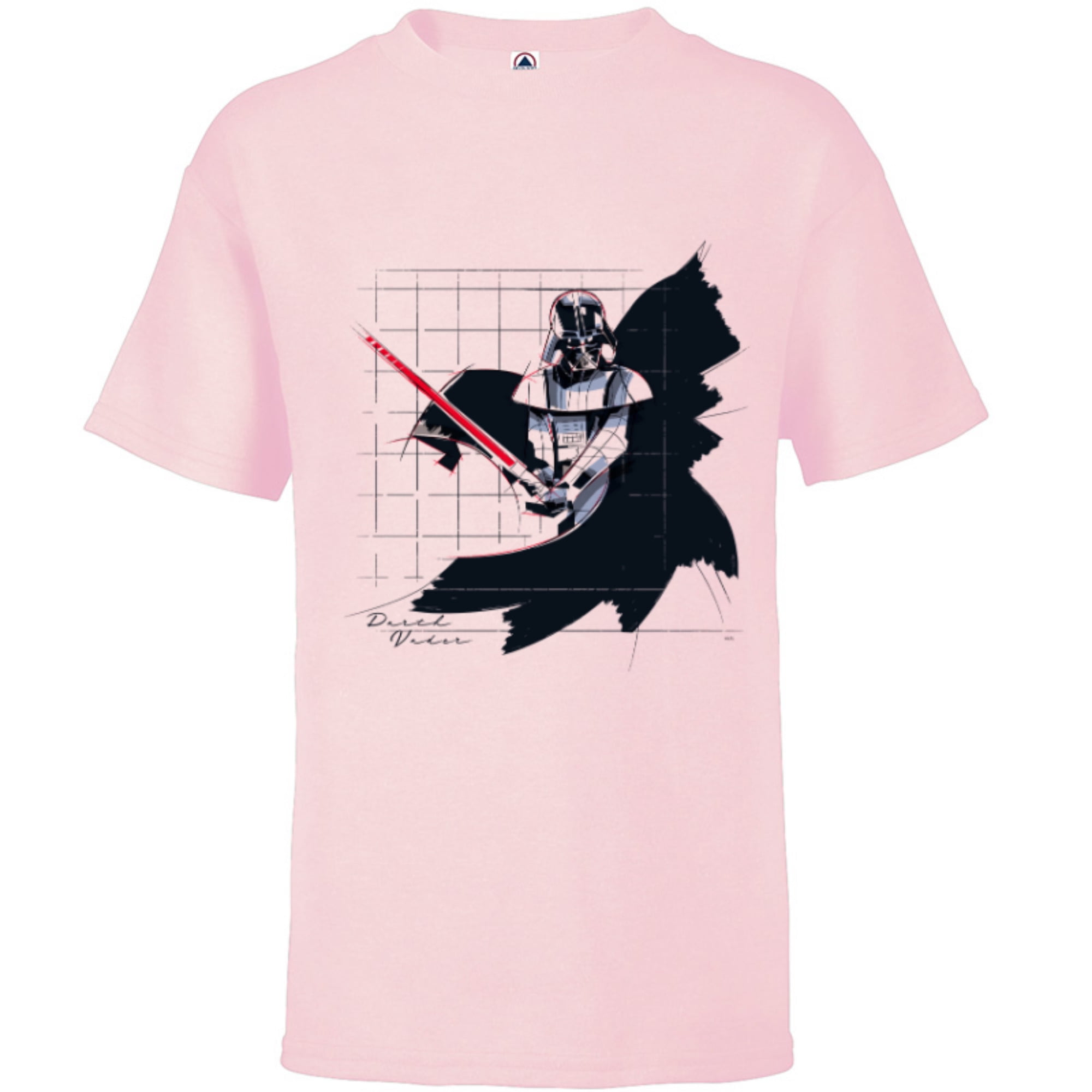 Star Wars Darth Vader Lightsaber Pose Grid Sketch - Short Sleeve T ...