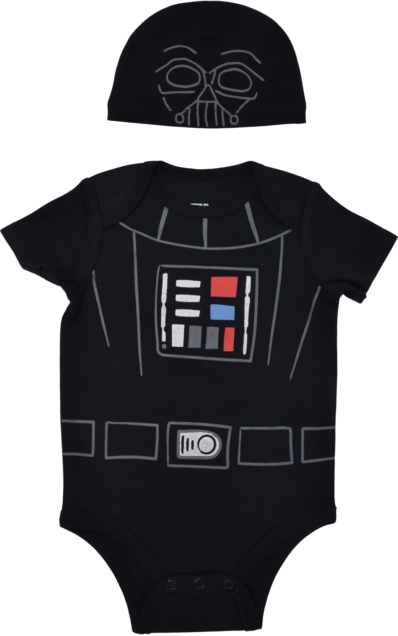 Star Wars Darth Vader Newborn Baby Boys Costume Bodysuit and Hat Set ...