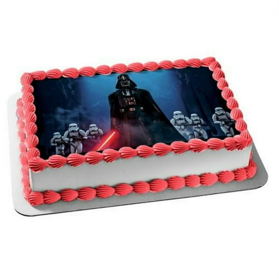 Star Wars Darth Vader Storm Troopers Edible Image Cake Topper For Half ...