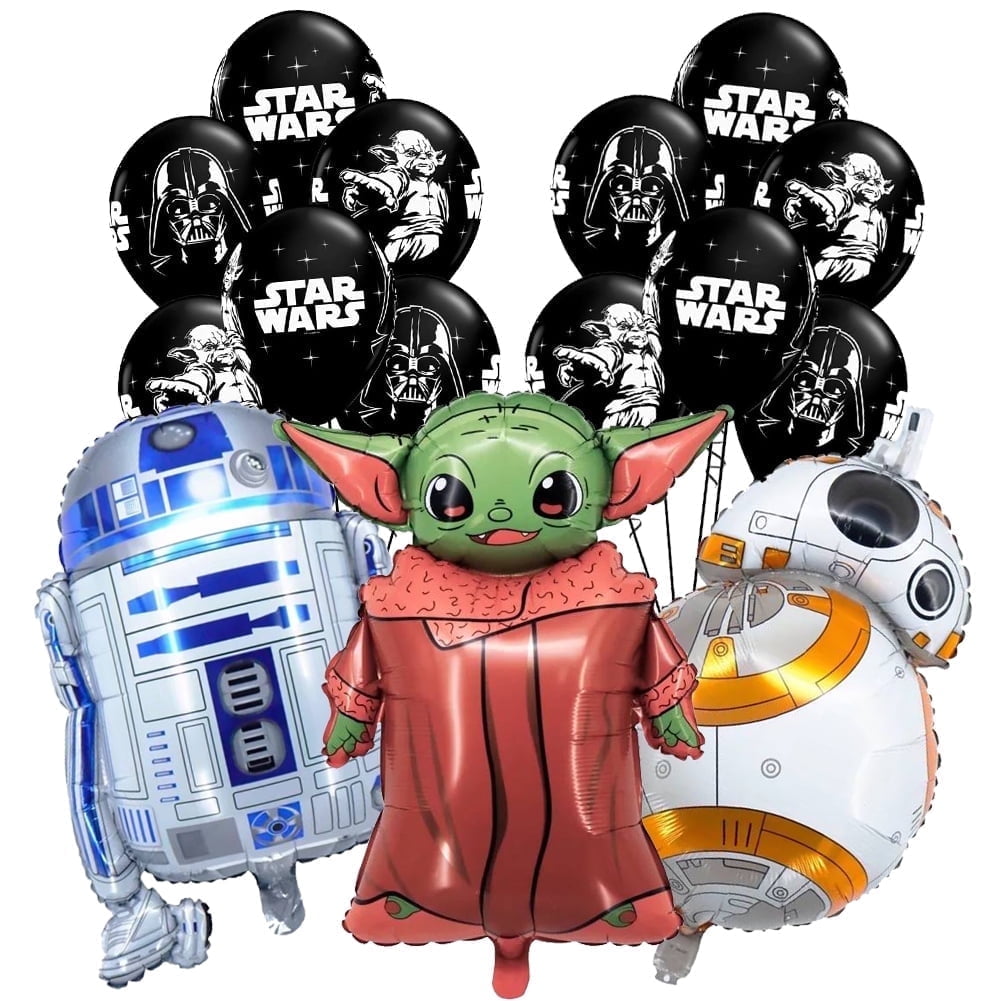 Star Wars Darth Vader Yoda R2D2 BB8 Balloons, Star Wars Characters, 15 ...