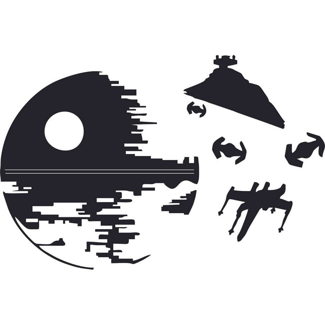 Star Wars Death Star Cartoon Character Wall Art Vinyl Sticker Design ...