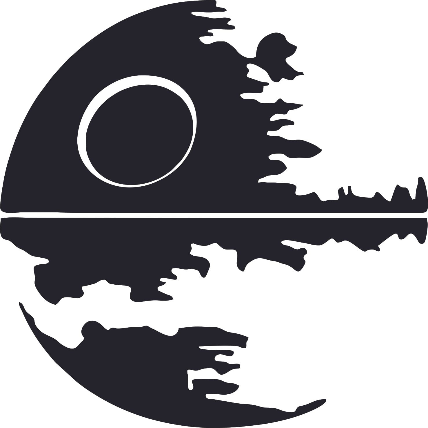 Star Wars Death Star Cartoon Character Wall Art Vinyl Sticker Design ...