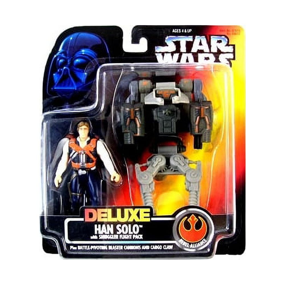 Star Wars: Power of the Force Deluxe Han Solo with Smuggler Flight Pack ...