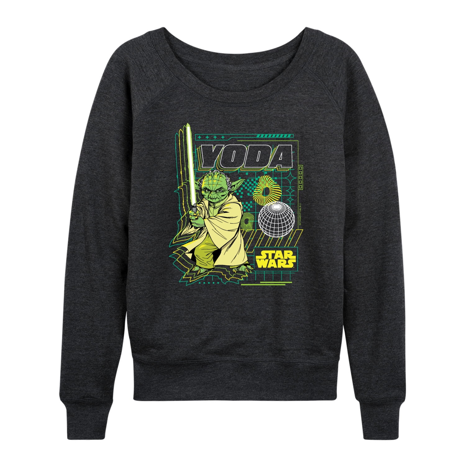 Star Wars - Digital Yoda - Women's French Terry Pullover Sweatshirt ...